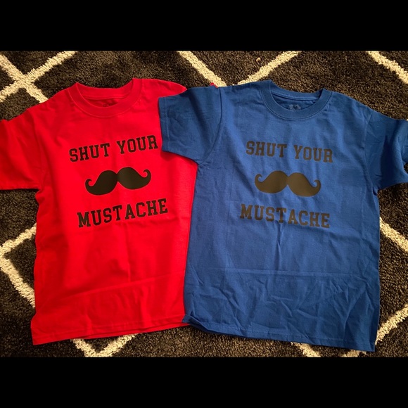 Shirts & Tops | Boys Kids Tshirt Shut Your Mustache Funny New | Poshmark